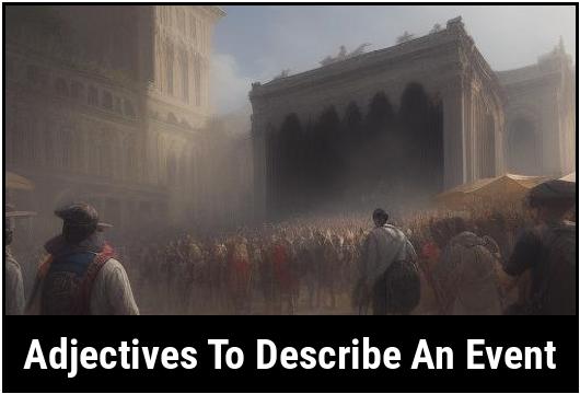 31 Adjectives To Describe An Event