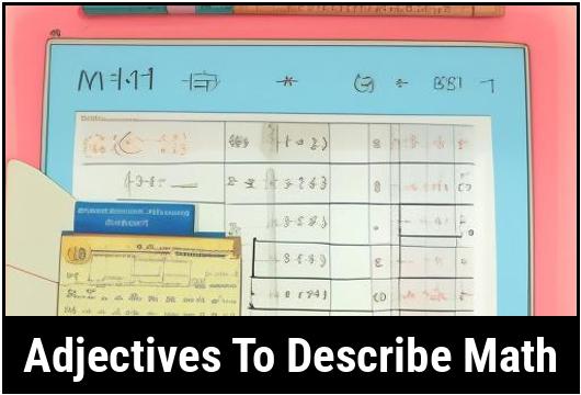 31 Adjectives To Describe Math