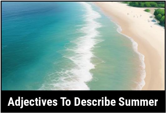 41 Adjectives To Describe Summer